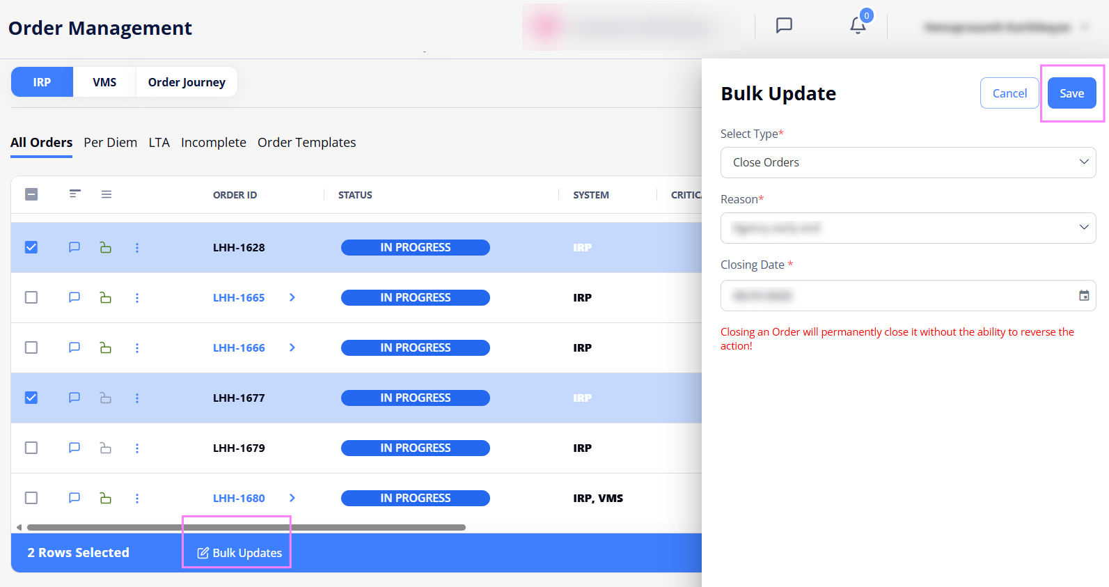 Order Management